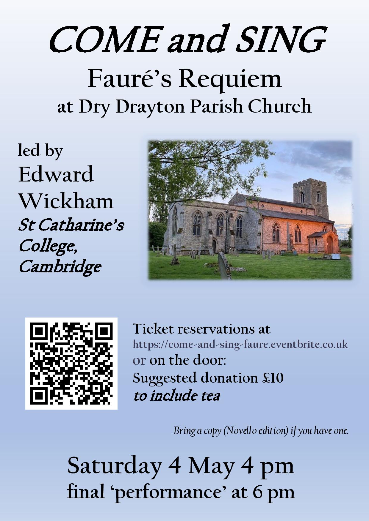 Come and Sing Faure Requiem – St Peter and St Paul's Church